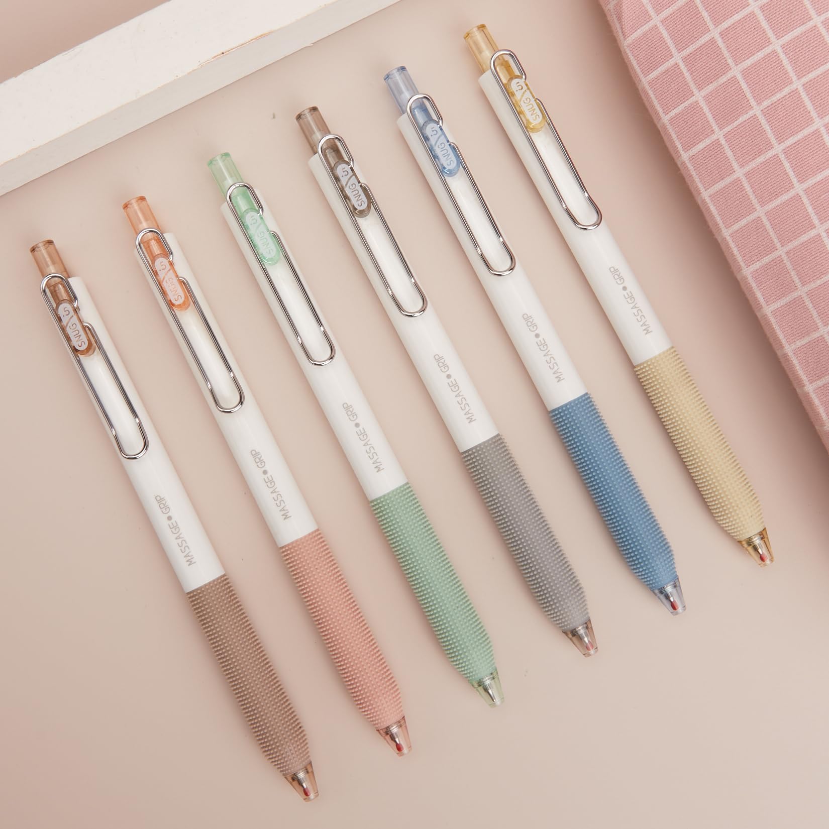 Amazon.com: Retractable Gel Pens, Massage Grip Pens, Black Ink Pens for ...