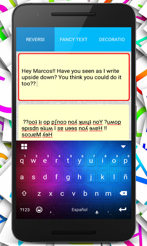 Fancy text, letters backwards - App on Amazon Appstore