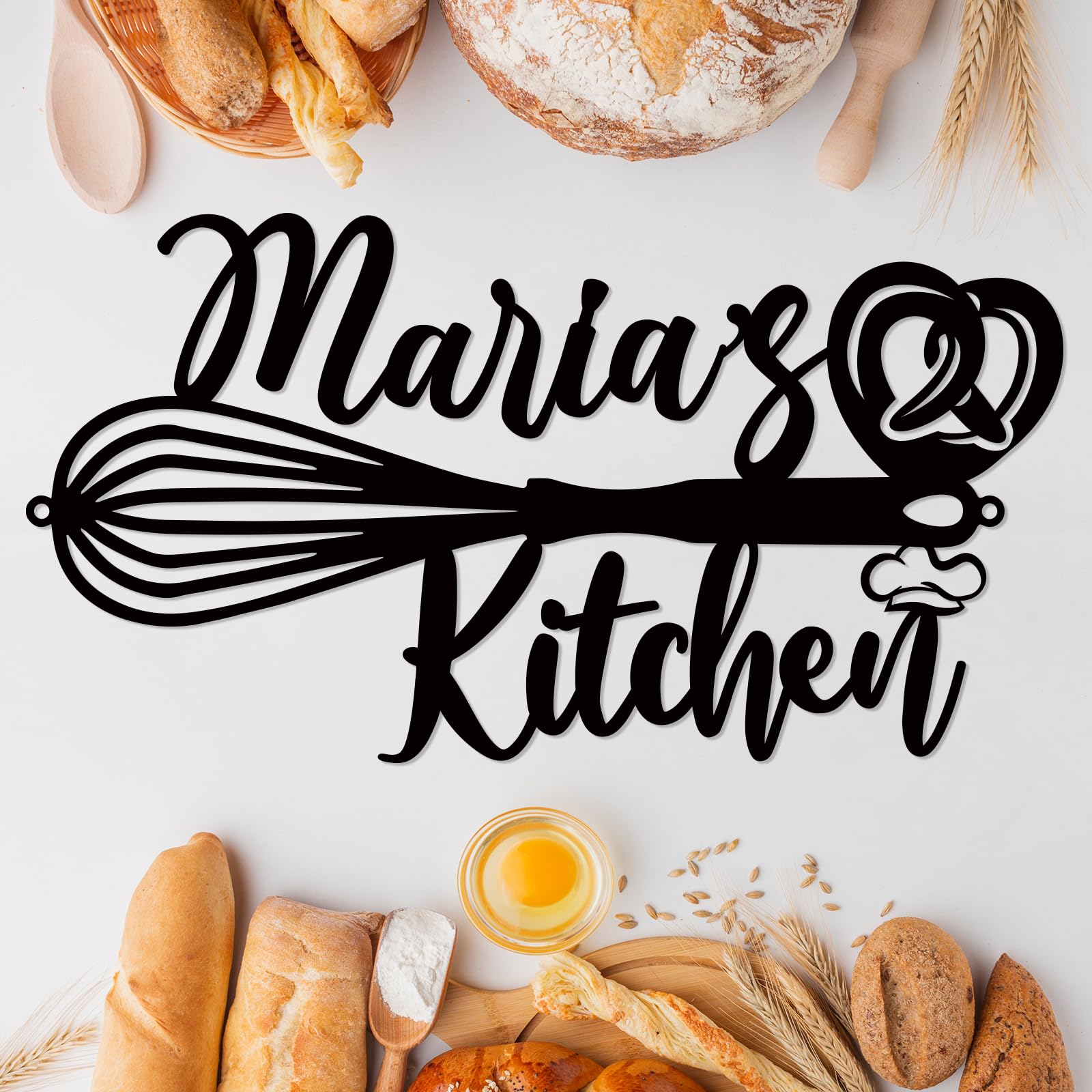 Amazon.com: Custom Kitchen Name Sign, Personalized Kitchen Name Signs ...