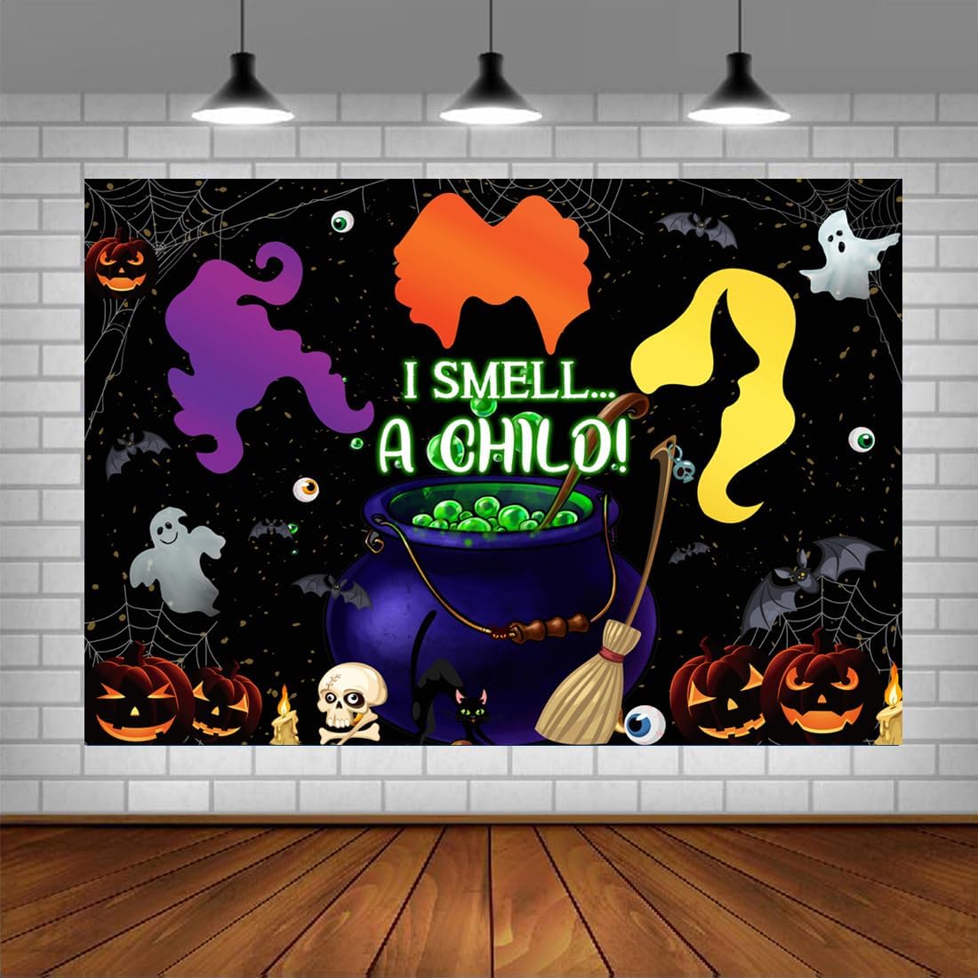 Amazon.com : Lofaris Halloween I Smell a Child Photography Backdrop ...