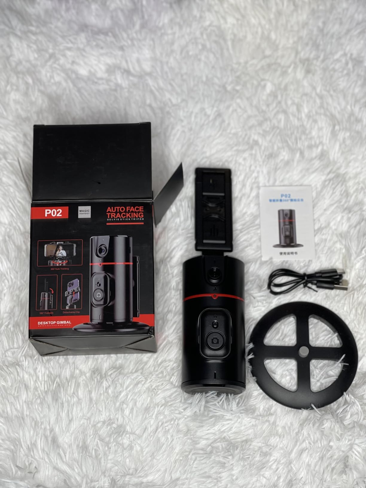 Auto Face Tracking Tripod 360° Rotation - Auto Tracking Phone Holder ...