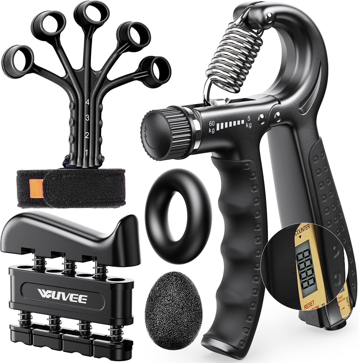 Amazon.com : Forearm Strengthener Grip Strength Trainer Kit- Hand ...