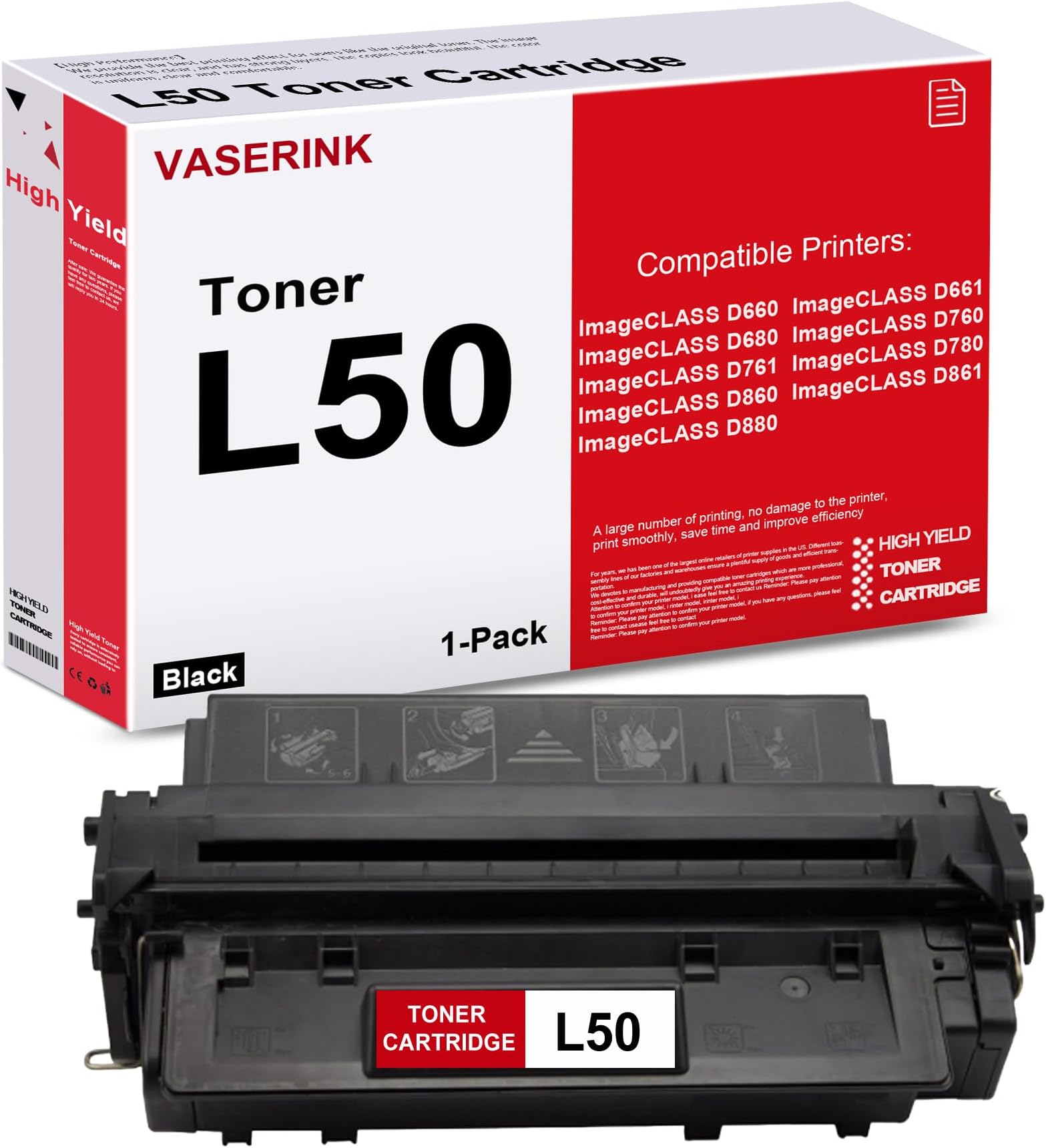 Amazon.com: L50 Black High-Yield Toner Cartridge 1-Pack Replacement for ...