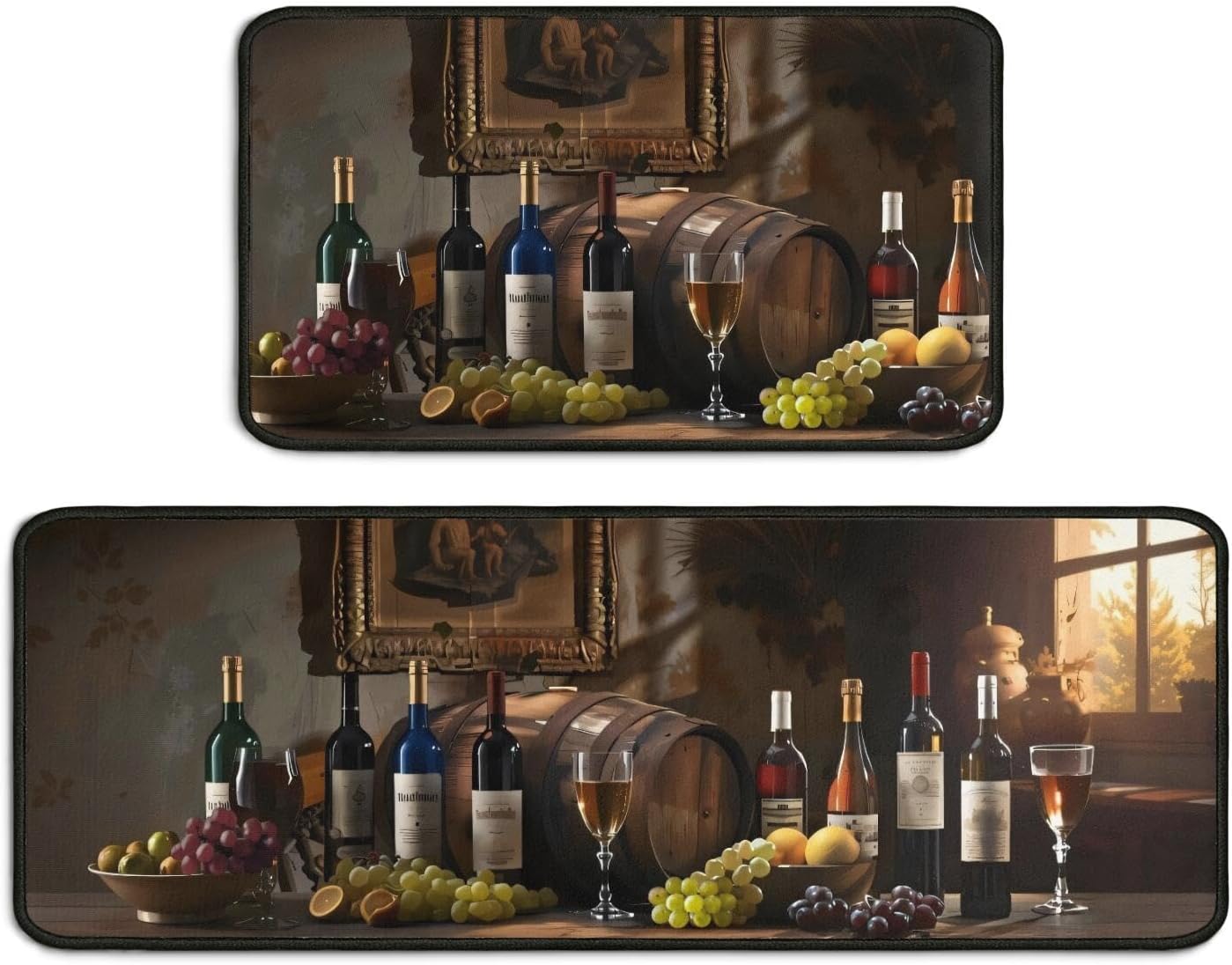 Amazon.com: Ghroiep 2 Piece Wine Kitchen Decor Rugs Set, Farmhouse ...