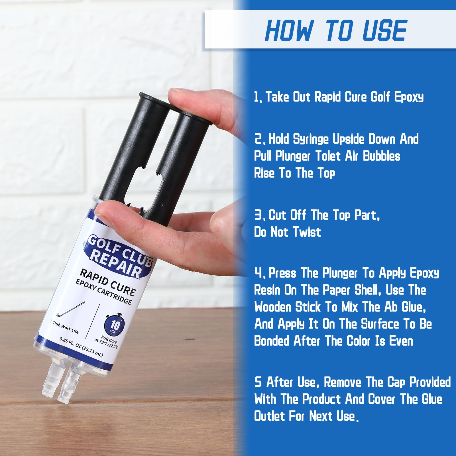 Snapklik.com : 4 Packs Rapid Cure Golf Epoxy Set 10 Min Golf Club ...