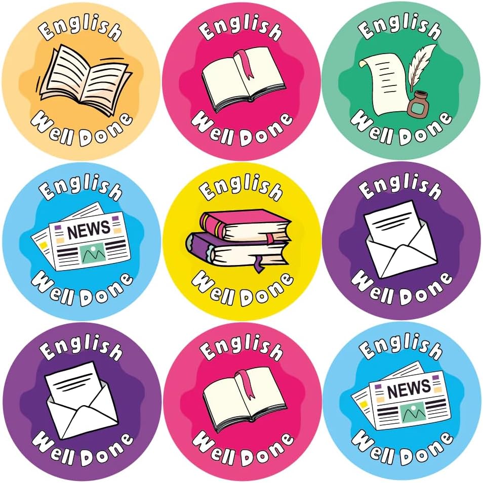 144 English Well Done Reward Stickers For Children, Teachers & Parents ...