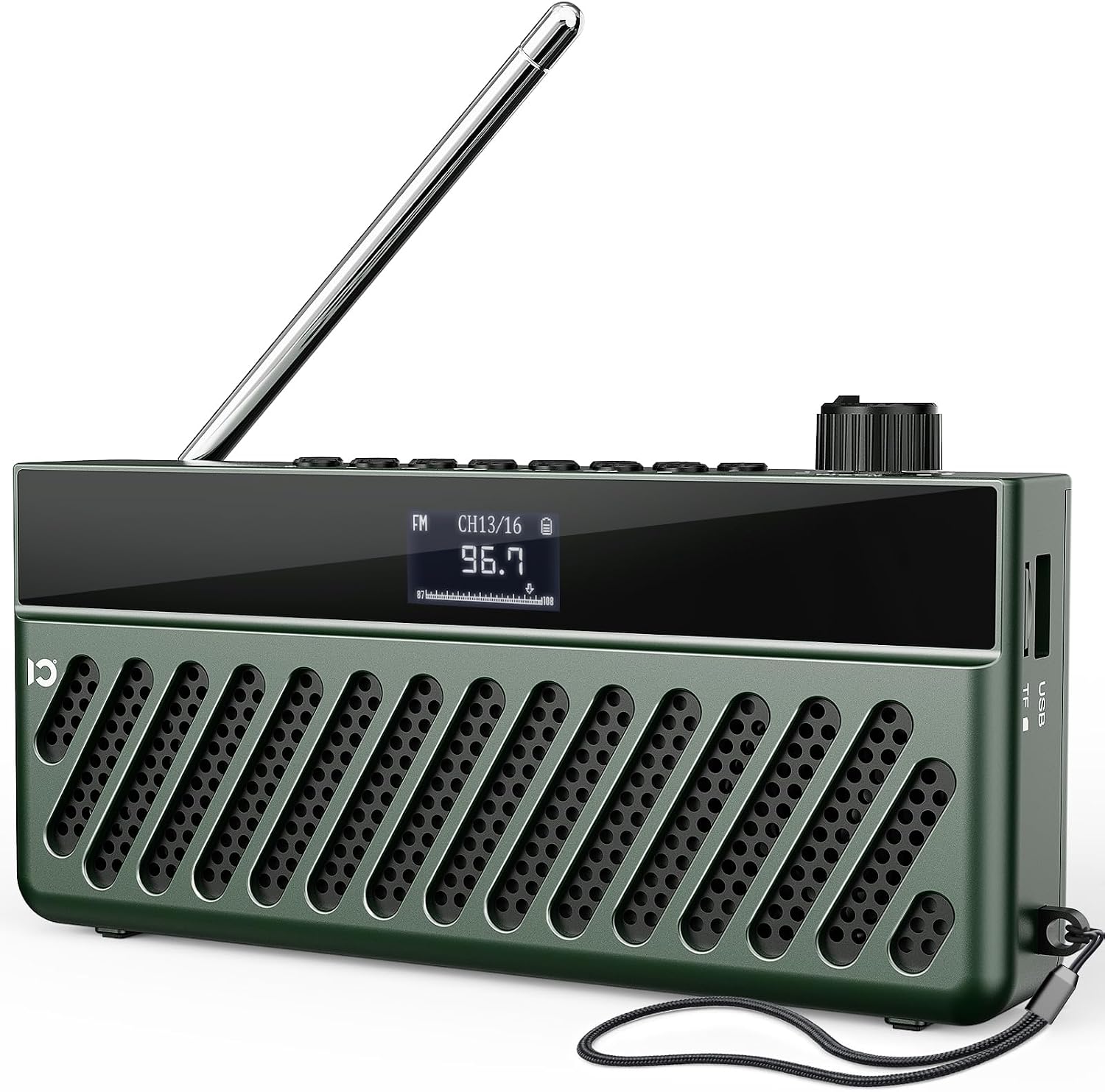 Amazon.com: SHIDU Portable FM Radio with Bluetooth Speaker 10W ...