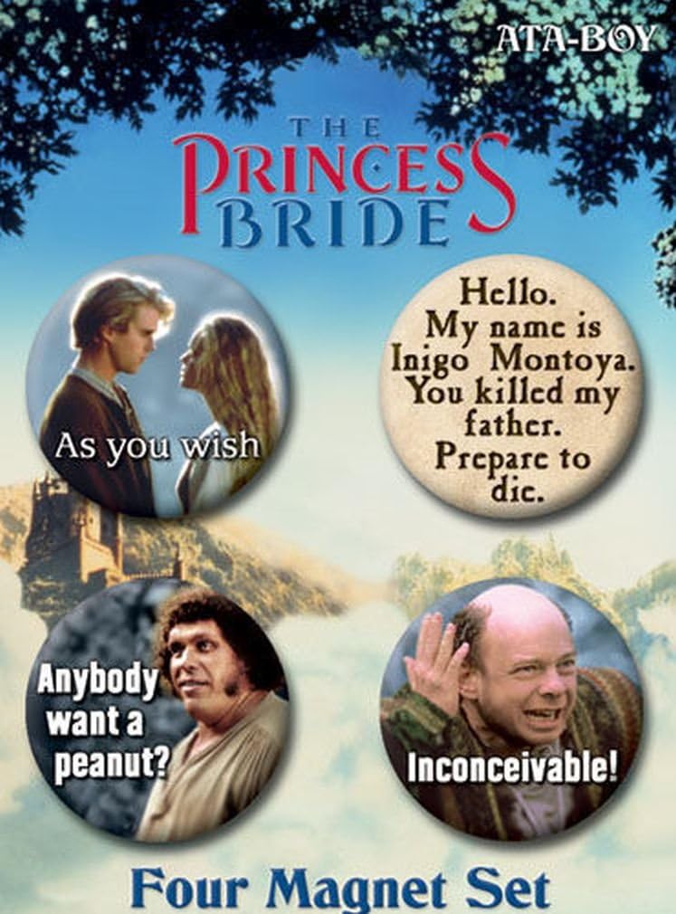 Amazon.com: Ata-Boy The Princess Bride Set of 4 1.25in Button Magnets ...