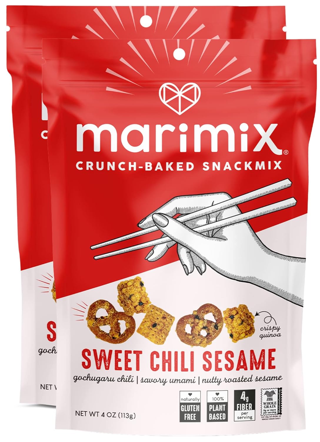 Amazon.com : Marimix Snack Mix | Sweet Chili Sesame 2 Pack | Crunch ...