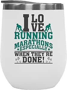 Amazon.com | Make Your Mark Design I Love Running Marathons Funny ...