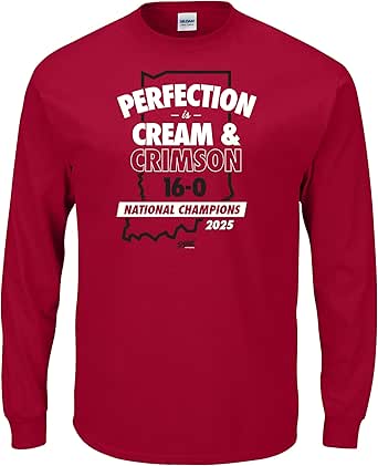 Amazon.com : Smack Apparel Perfection is Cream and Crimson T-Shirt for ...