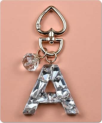 Initial Letter Keychain Bling Gifts for Women Girls Backpack Bag Charm ...