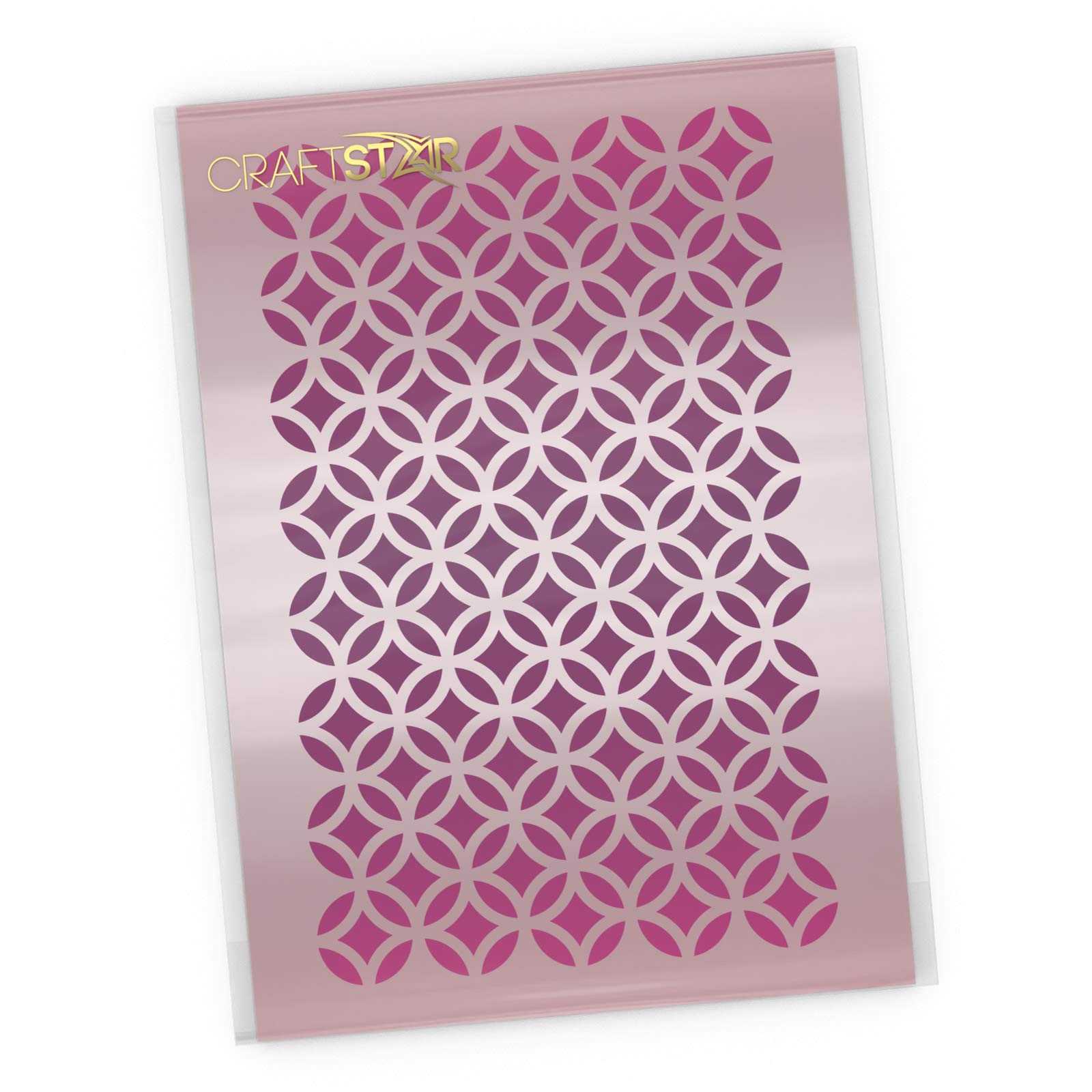 CraftStar Circle & Diamond Pattern Stencil - Moorish Geometric Circles ...