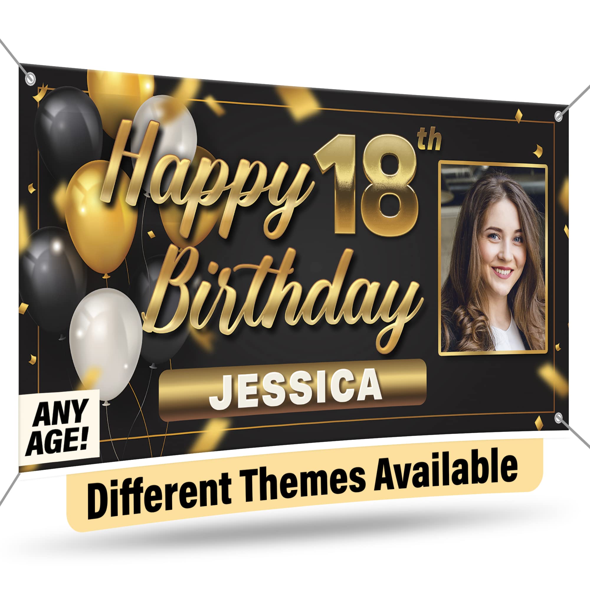 Amazon.com: Custom Birthday Banner by DOT4DOT - Personalized for Happy ...
