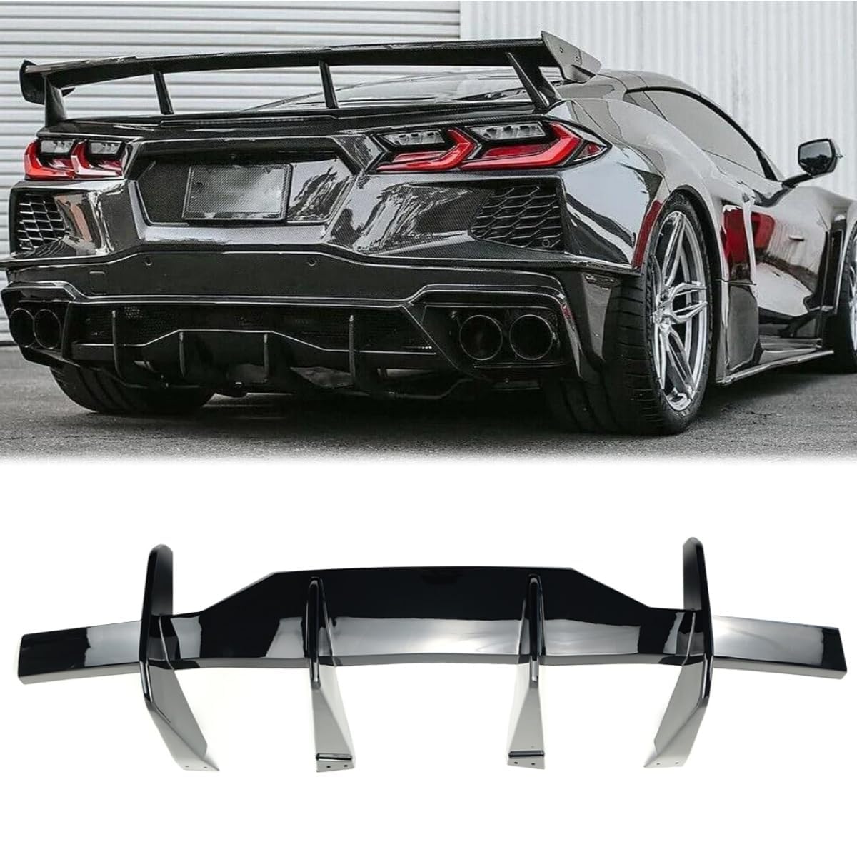 Amazon.com: SKYYO Rear Bumper Diffuser ABS Compatible with Chevy ...