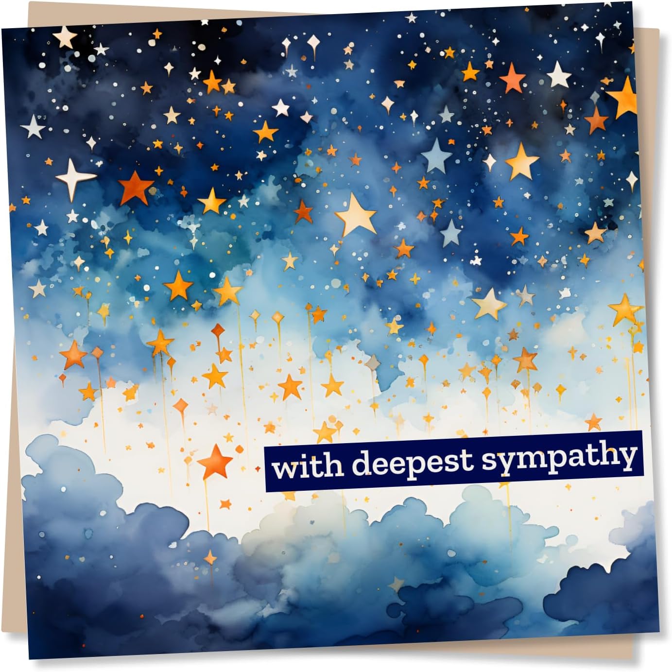 Sympathy Card - Stars In The Sky - With Deepest Sympathy - Condolences ...