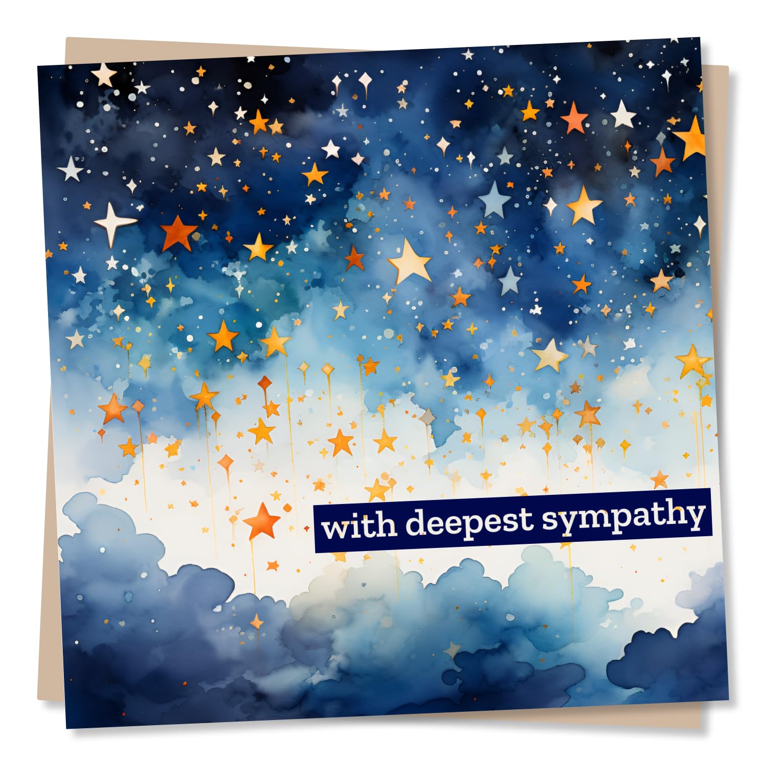 Sympathy Card - Stars In The Sky - With Deepest Sympathy - Condolences ...