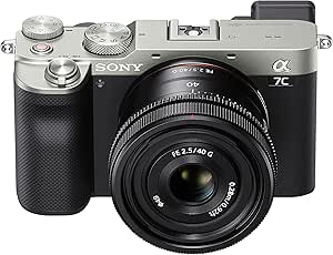 Amazon.com : Sony Alpha 7C Full-Frame Mirrorless Camera - Silver (ILCE7C/S) with Sony FE 40mm F2 ...