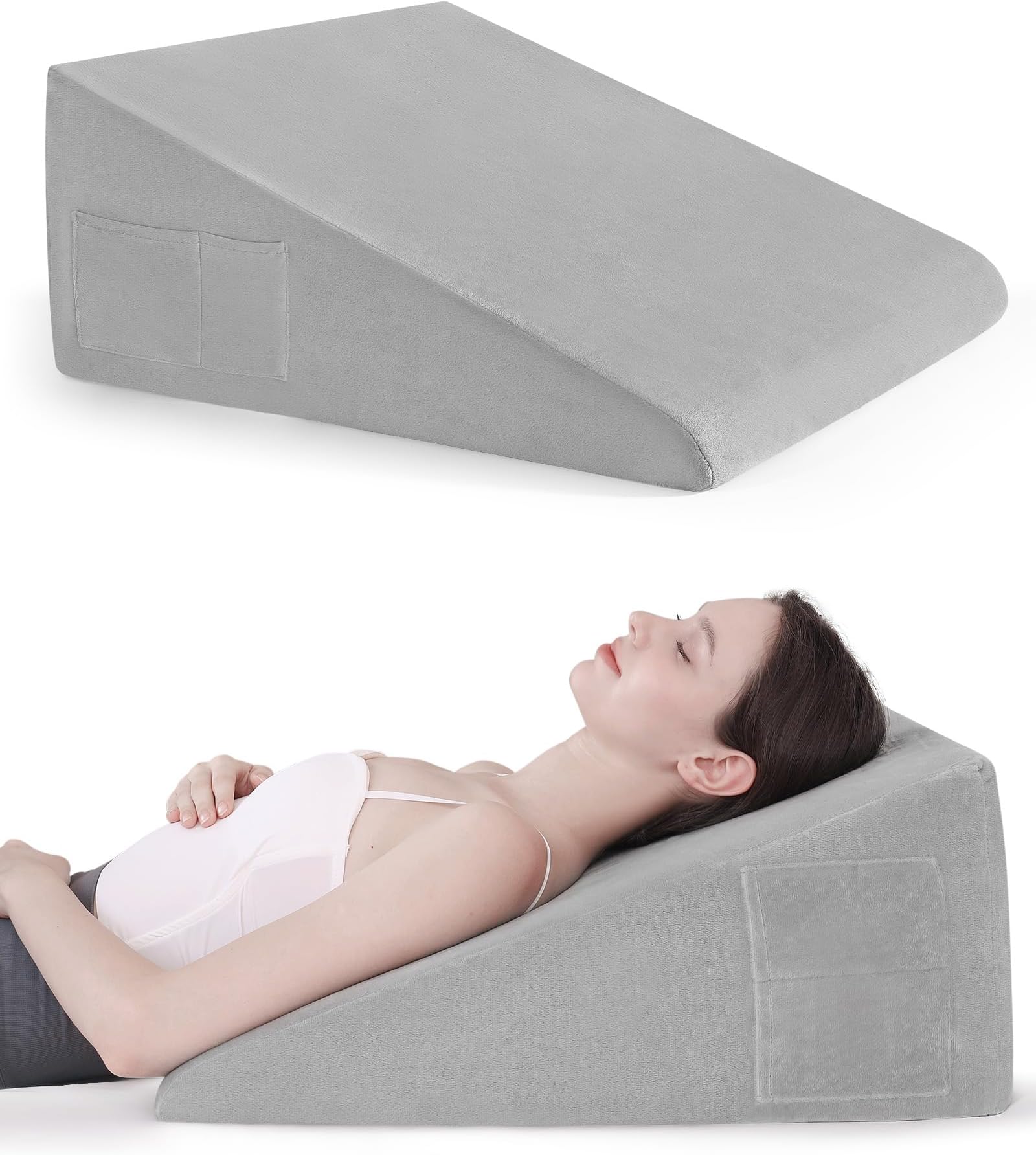 Amazon.com: LOSKIA 12" Wedge Pillow for Sleep Apnea/Acid Reflux Relief ...