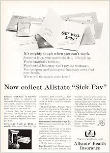 Amazon.com: RelicPaper 1964 Allstate Insurance: Collect Allstate Sick ...