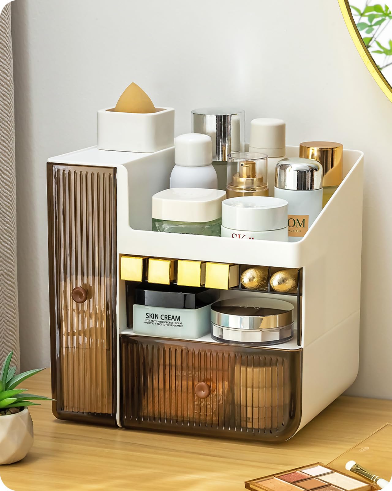 Amazon.com: Baffect Makeup Organizer, Large Capacity Cosmetic Storage ...