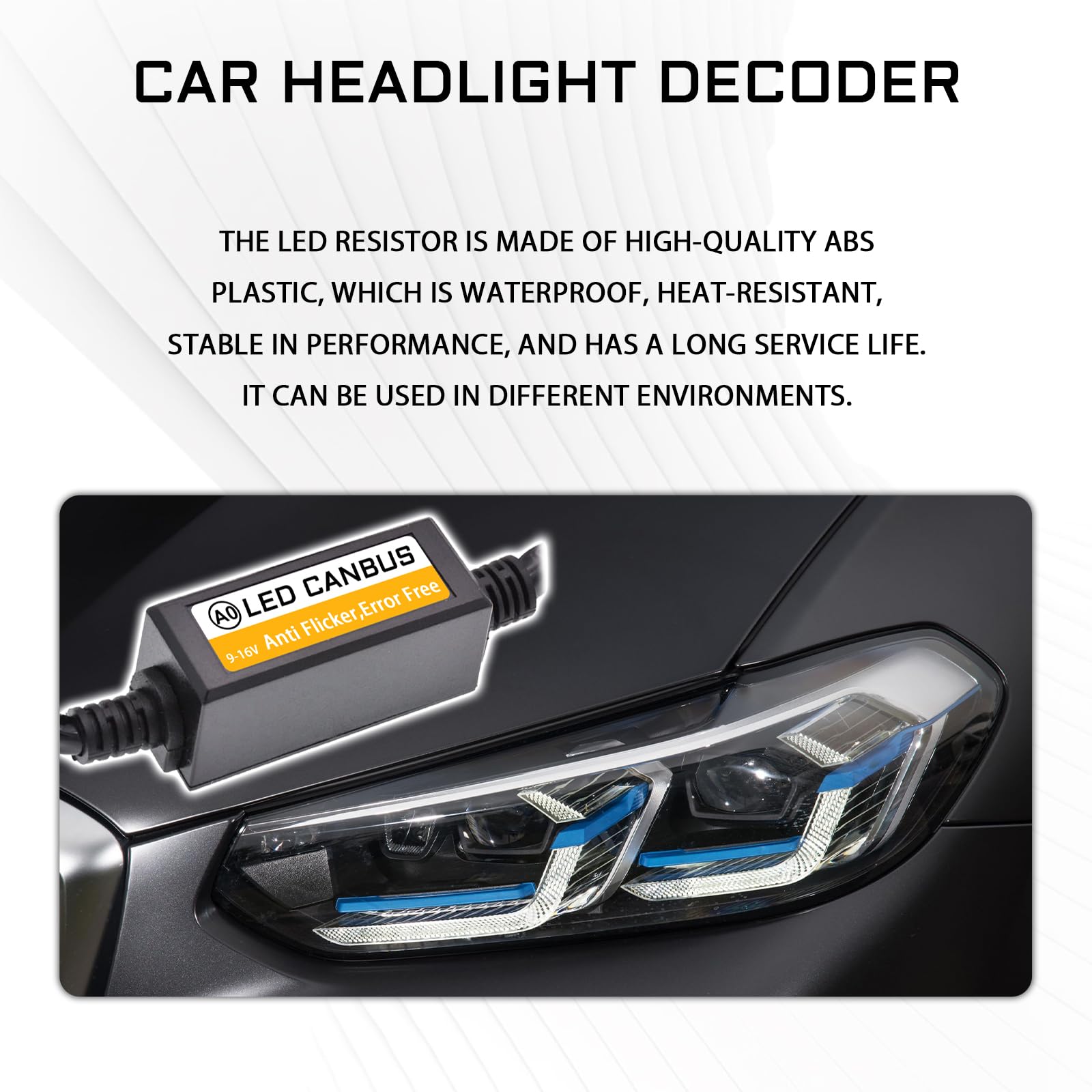 Snapklik.com : 2PCS Car LED Headlight Canbus Decoder, H8/H9/H11 Blinker ...