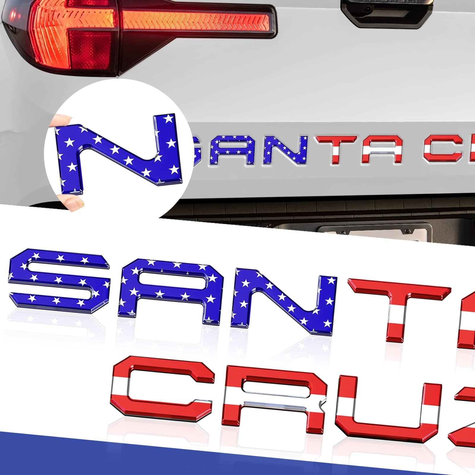 Amazon.com: Manfox Tailgate Inserts 3D Raised Rear Emblems Letters ...