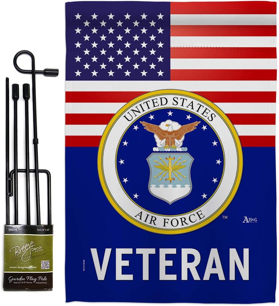 Amazon.com : US Air Force Veteran Garden Flag - 2pcs Pack Armed Forces ...