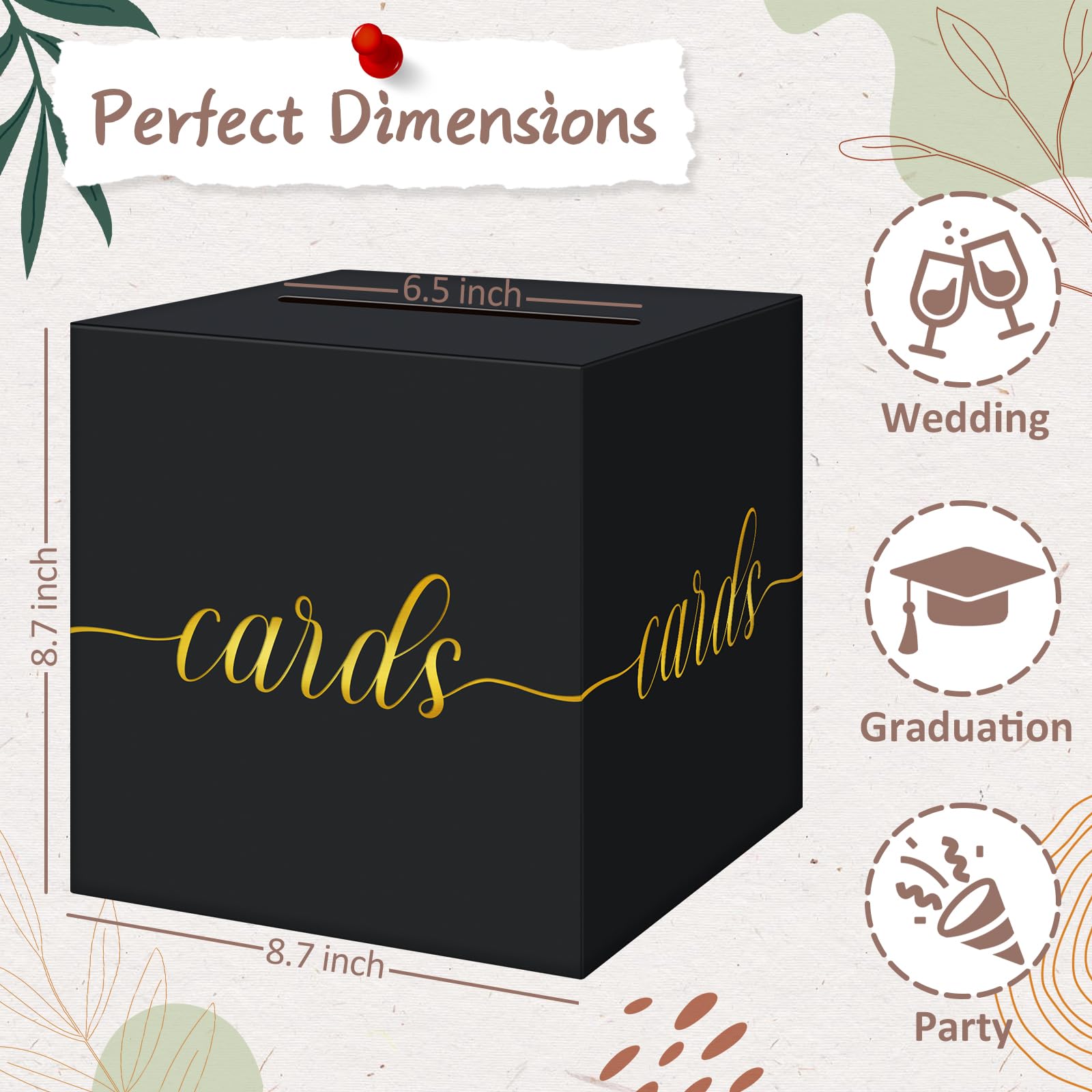 Black Graduation Card Box