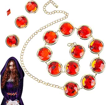 Amazon.com: Abida Halloween Waist Belt, Adjustable Stone Chain With Red ...