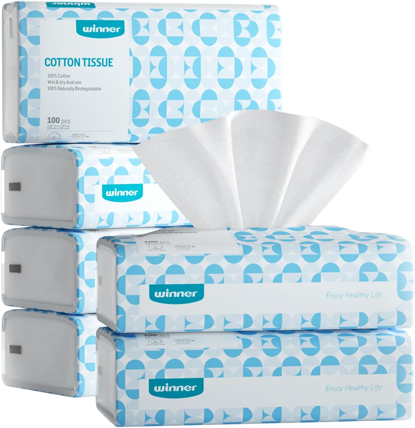 Amazon.com: Facial Tissues 130 Per Box, Size 7" X 6.9" 2 Ply, Great for ...