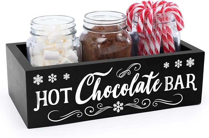 Amazon.com: Zingoetrie Hot Chocolate Bar Box Hot Cocoa Station Tray ...