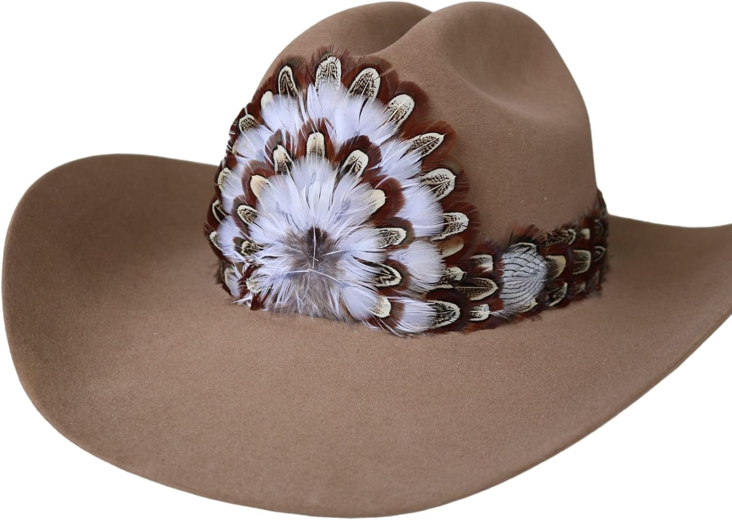 Amazon.com: Chute Western Feather Hat Band for Cowboy Hats and Fedoras ...