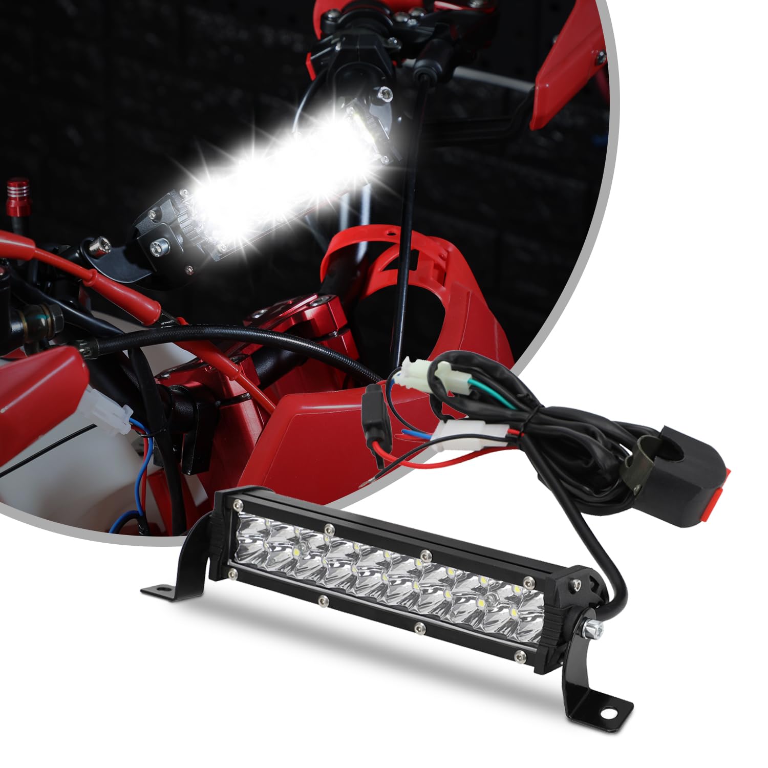Aftermarket Motorcycle Light Bars Flexible Array LED Light Bar With