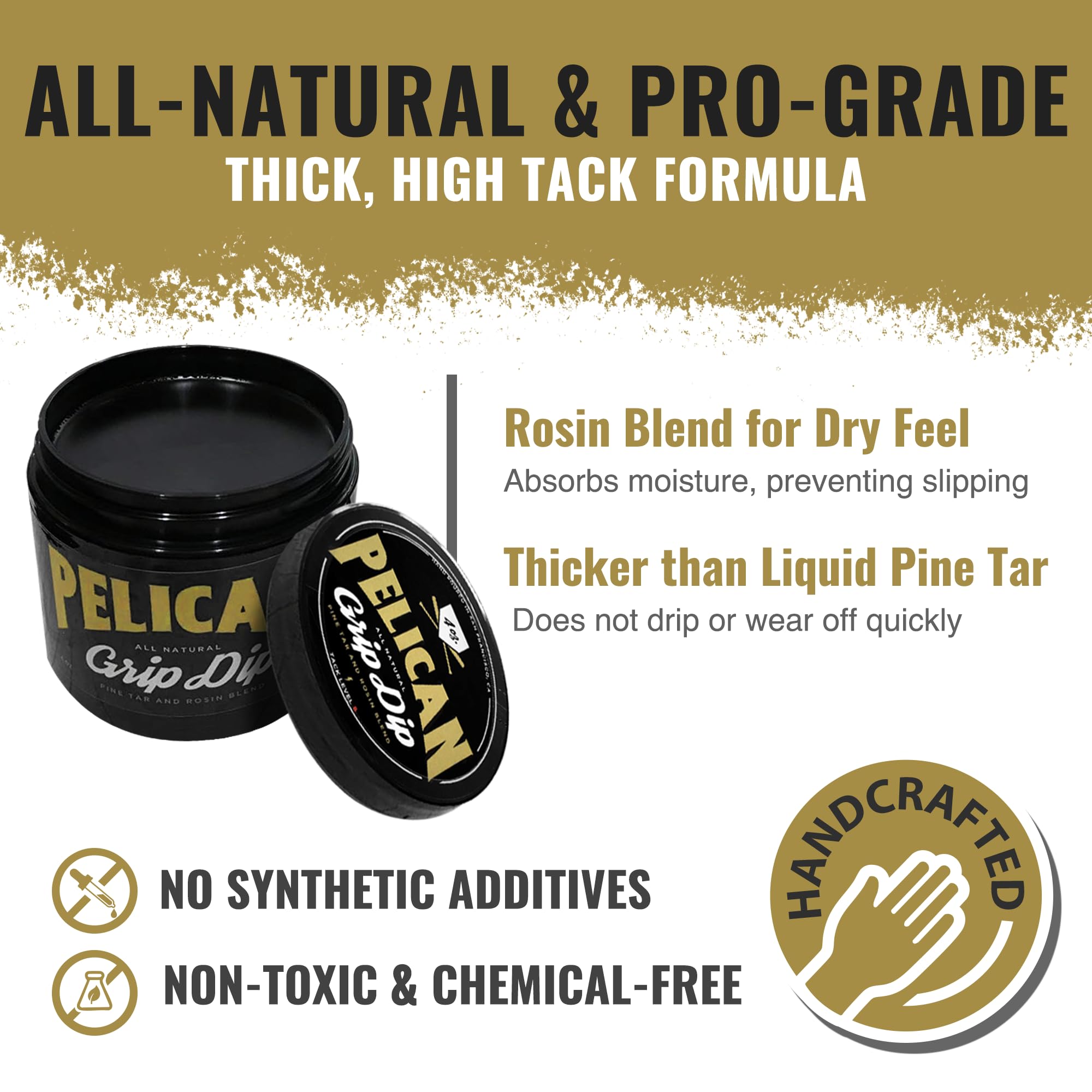Snapklik.com : Pelican Bat Wax Grip Dip Pine Tar And Rosin Blend 4 Ounce
