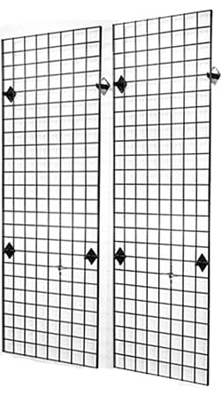 Amazon.com: 2' x 6' Foot Wire Grid Panel Wall Display Kit, 2-Pack ...