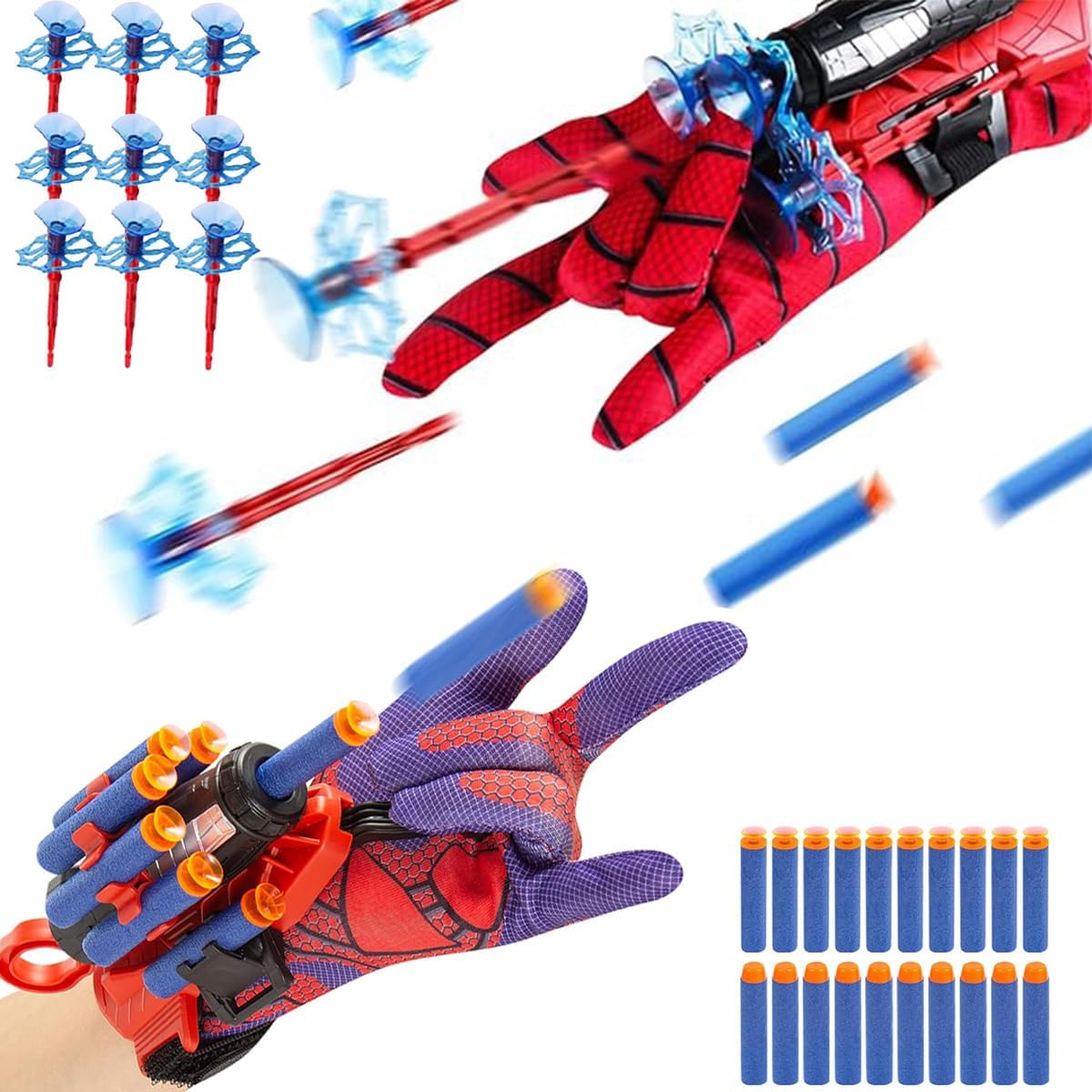 2 Packs Spider Gloves Man Web Shooter,Spider Web Shooters for Kids ...