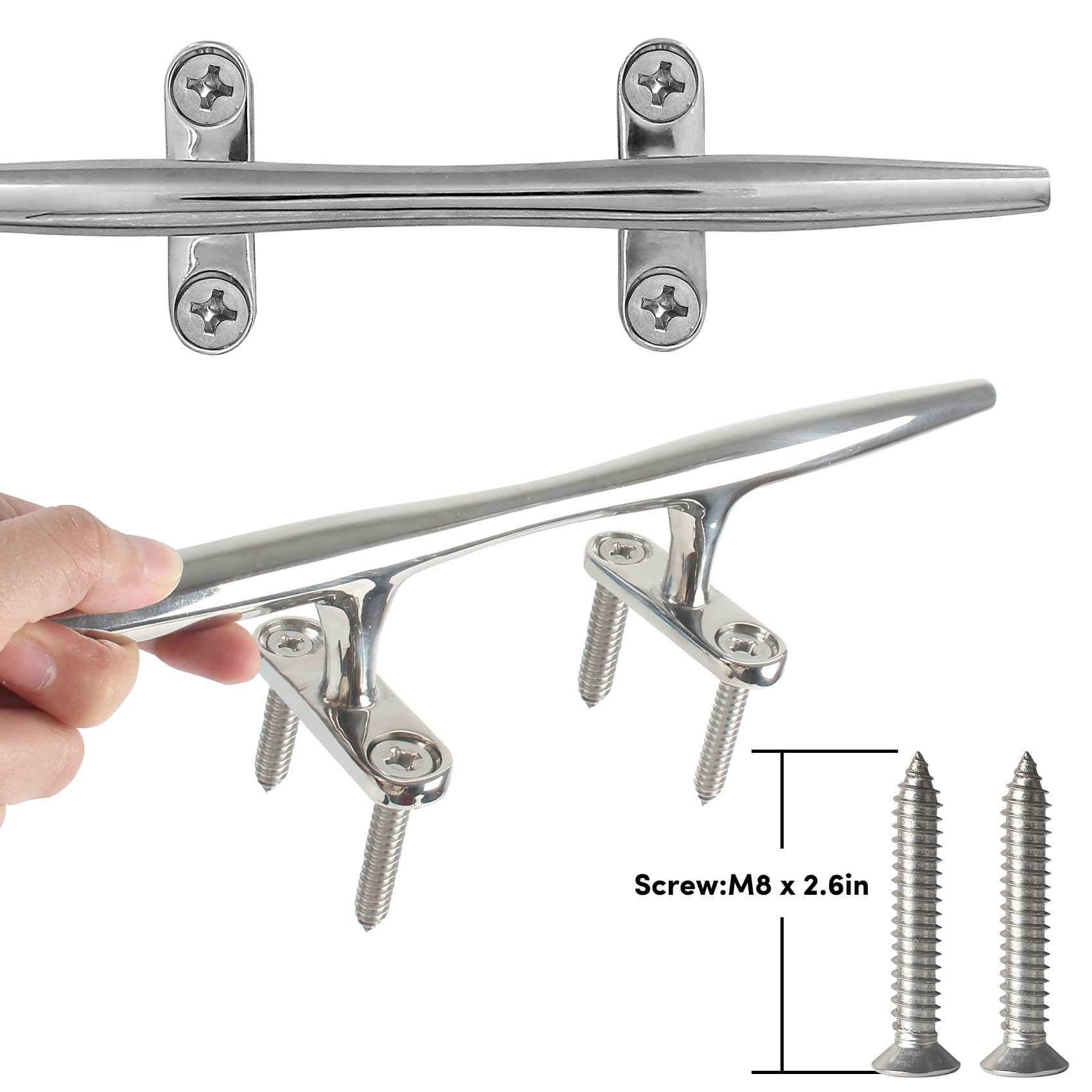 Snapklik.com : VEITHI Boat Cleats Dock Cleats 15 Inch 316 Stainless ...