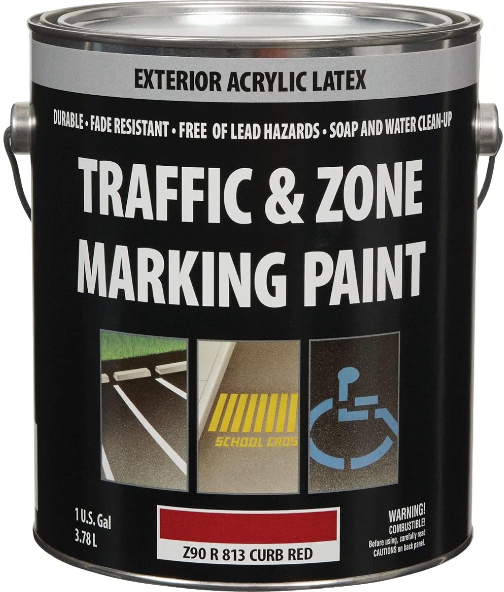 RUST-OLEUM 2526402 Handicap Flat Traffic Striping Paint, Blue, 1 Gallon ...