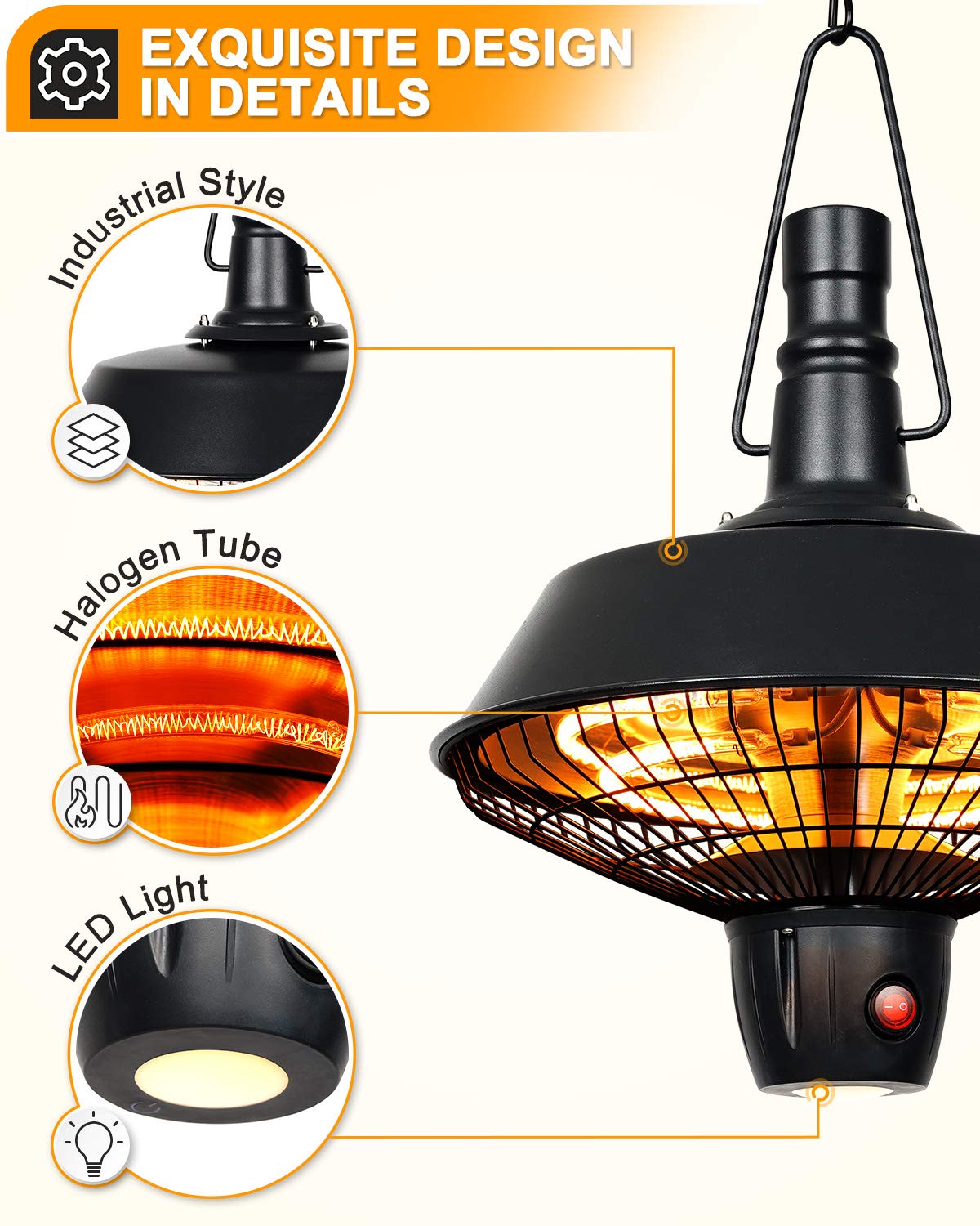 Star Patio Electric Patio Heater, Outdoor Heater with Remote and Touch ...