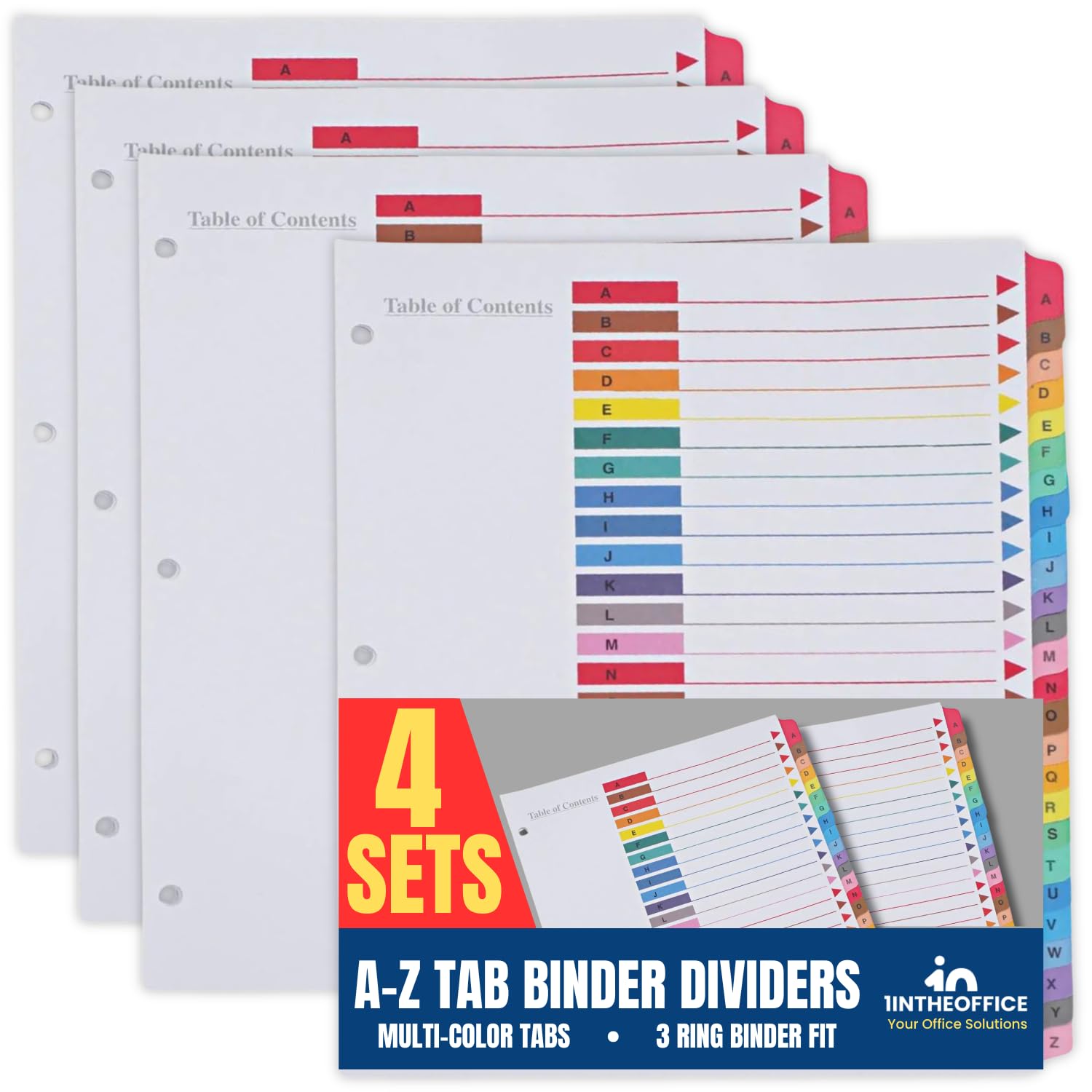 Snapklik.com : 1InTheOffice Alphabetical Dividers For 3 Ring Binders