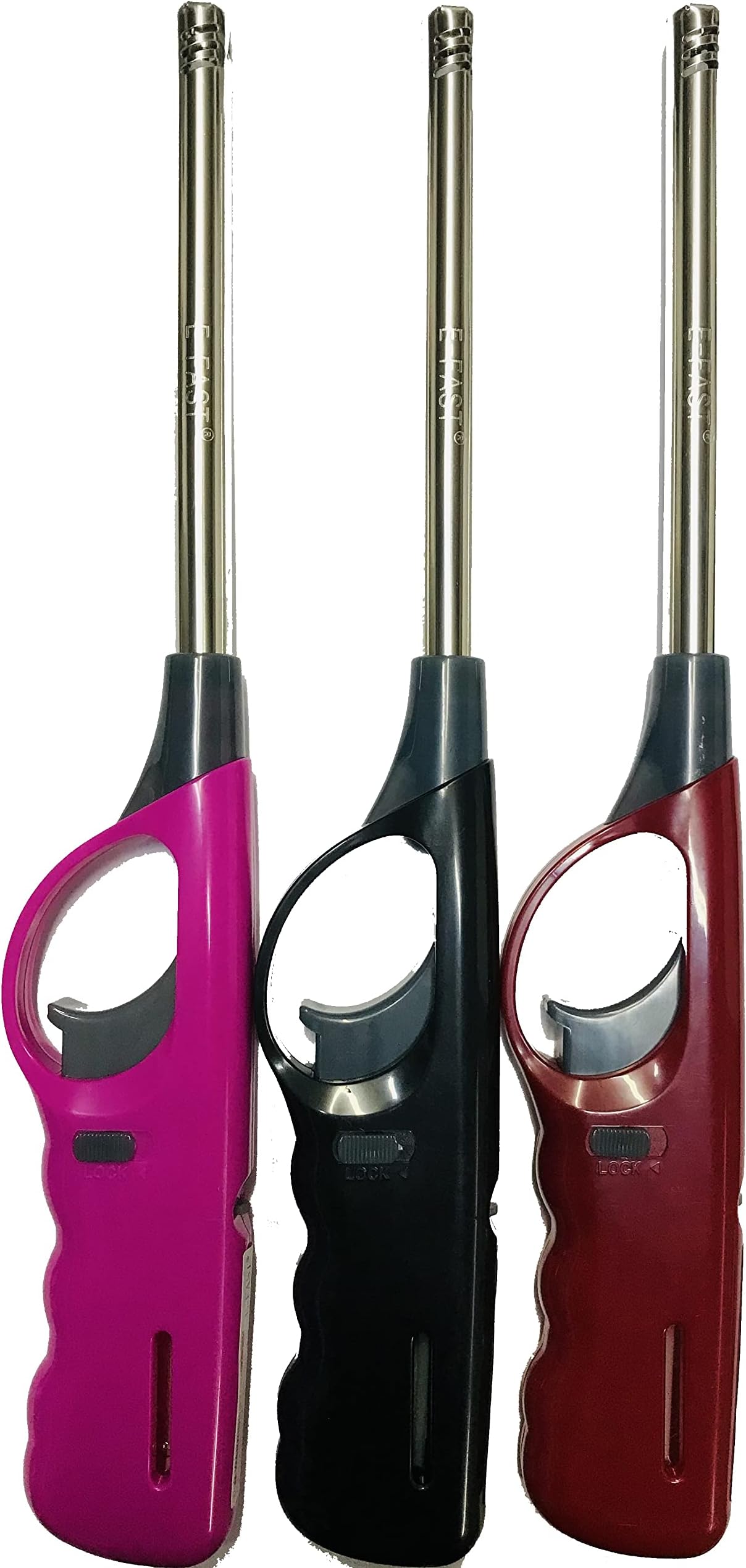 E FAST CE4 - 3 x Large bbq Lighters Refillable Safety Gas Candle BBQ ...