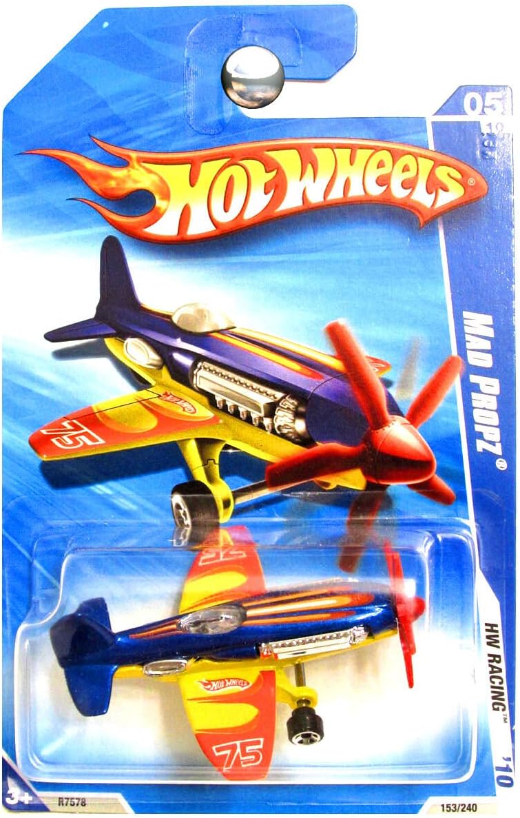 Amazon.com: Hot Wheels 2010 HW Racing Mad Propz Airplane Plane Blue ...