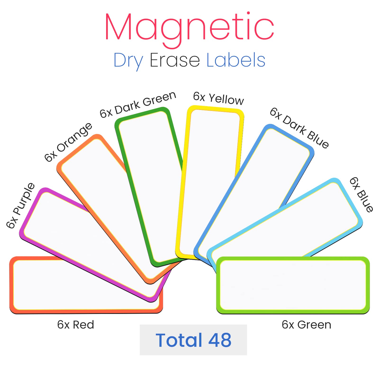 Snapklik.com : 48 Pieces Magnetic Dry Erase Labels - Real Waterproof ...