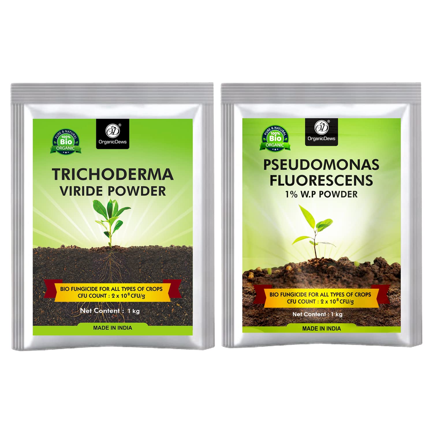 Buy Dews Trichoderma Viride Powder(1 Kg) + Pseudomonas Fluorescens ...