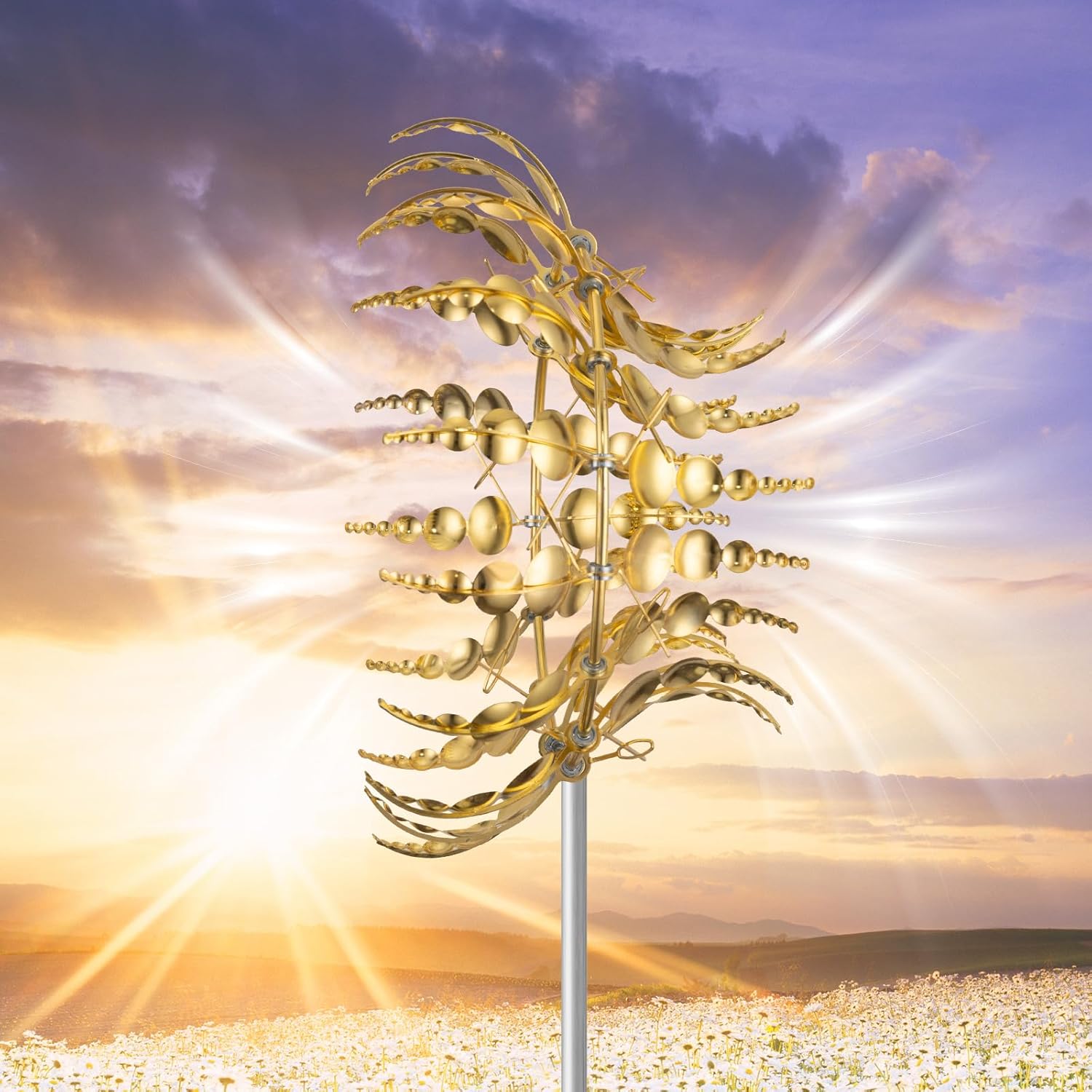 Amazon.com: VESTCDF Magical Metal Windmills Outdoor Wind Spinners ...