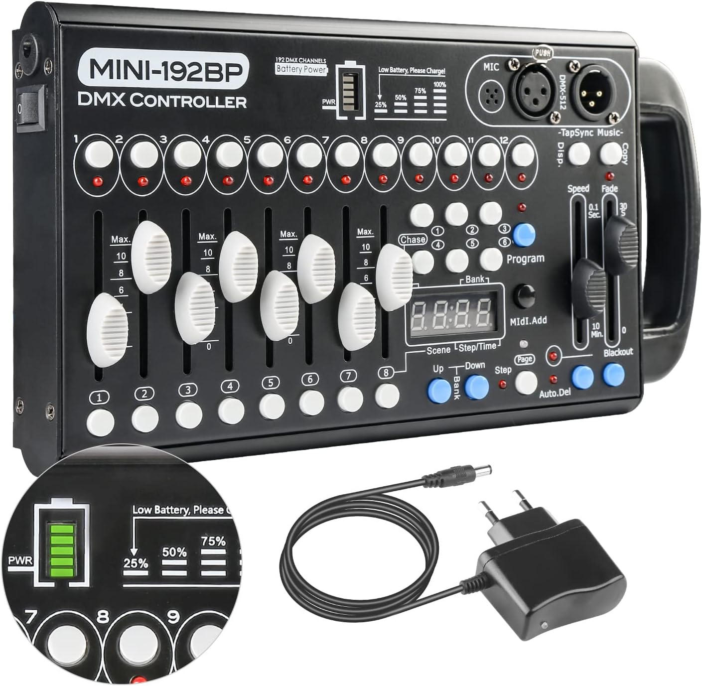 Dmx Controll Lichtmischpult Dmx Controller Eingebaute Batterie 192 ...