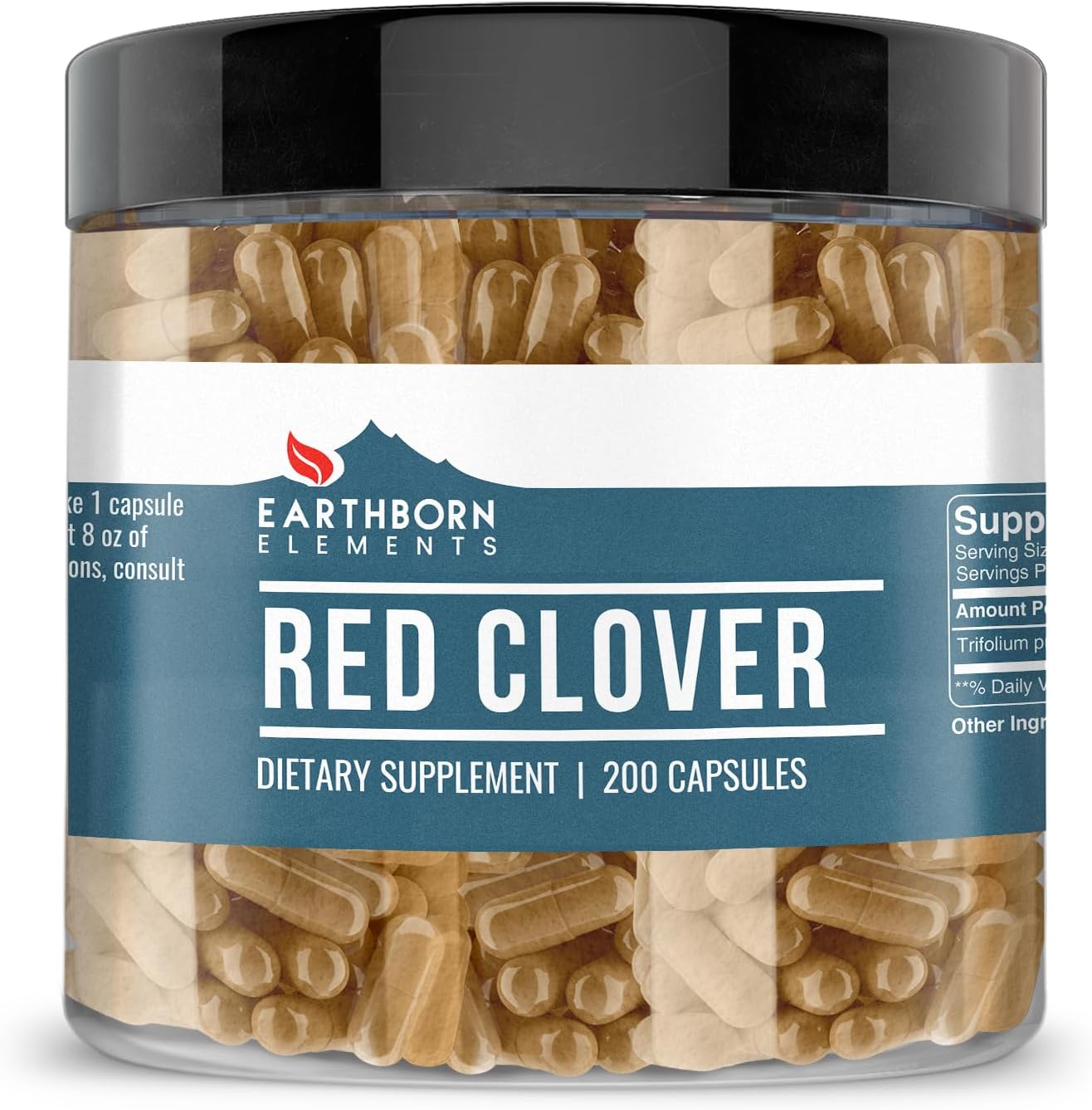 Amazon.com: Earthborn Elements Red Clover, 200 Capsules, Pure & Undiluted, No Additives ...