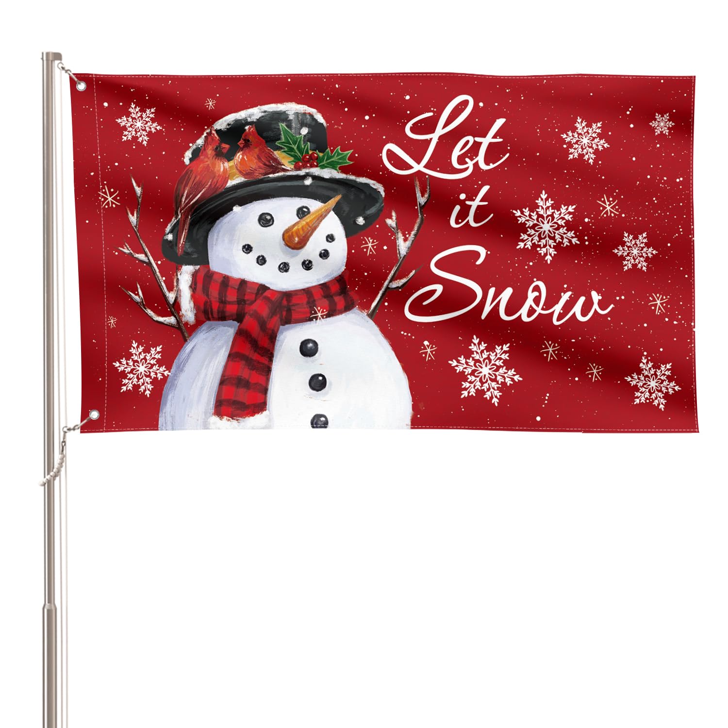 Amazon.com : AVOIN colorlife Let It Snow Snowman Snowflake Winter ...