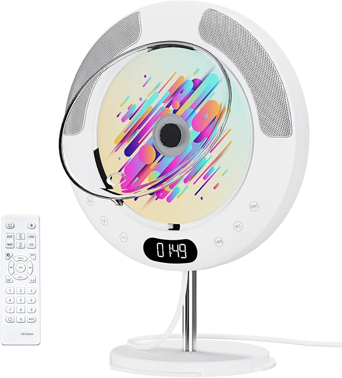Amazon.com: Gueray Portable CD Player Wall Mounted Home, Bluetooth ...